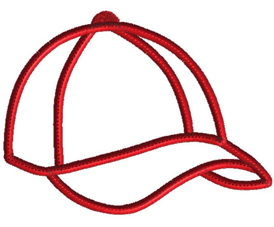 Ball Cap Applique, Machine Embroidery Design, 7 Sizes, Monogram Frame ...