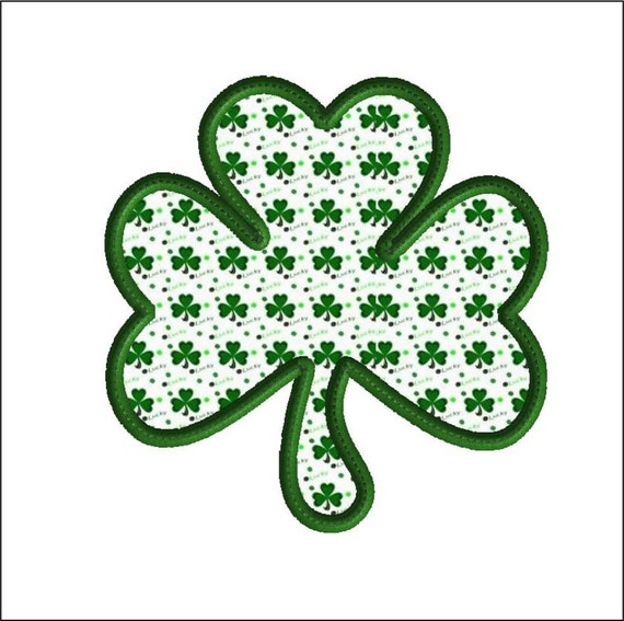 Shamrock embroidery design 3 size applique machine | Etsy