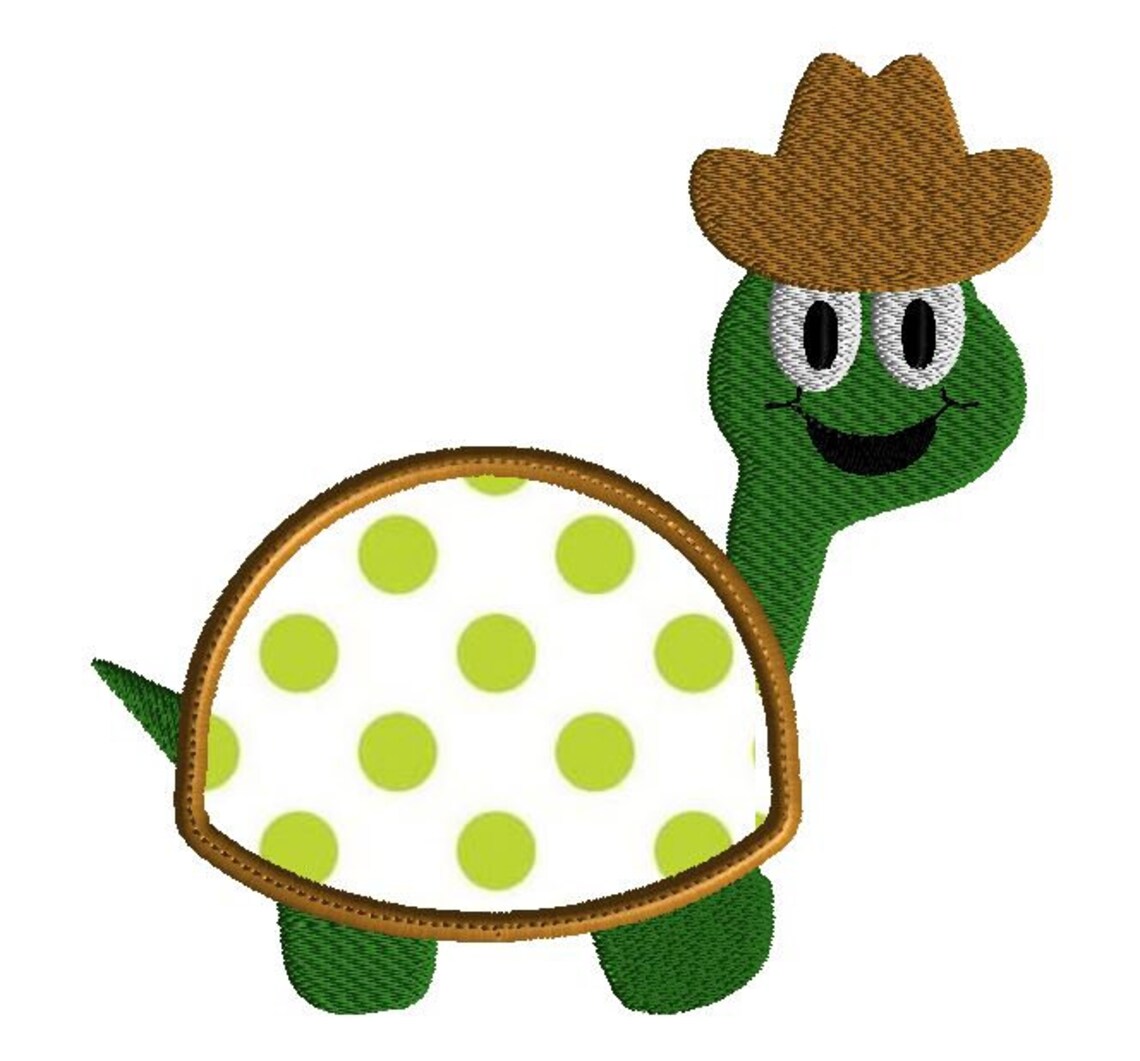 Turtle Cowboy 5 Sizes Turtle Applique Cowboy Hat Turtle - Etsy