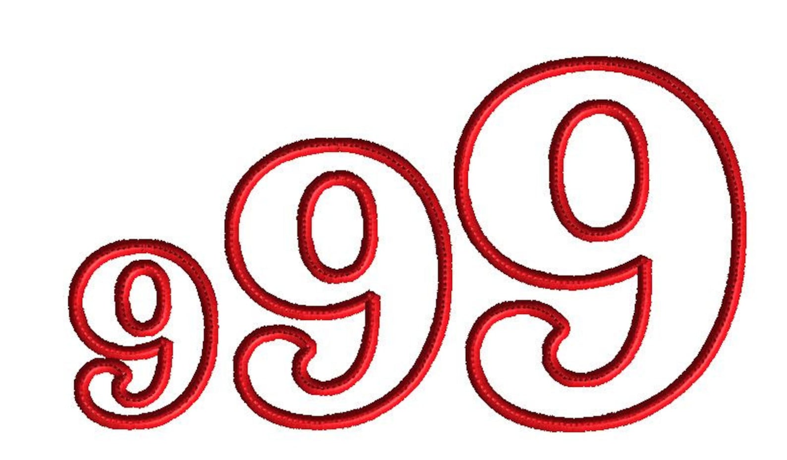 Embroidery design Number 9 applique 3 size design 9th | Etsy