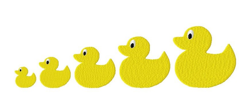Mini Duck Embroidery Design Filled Stitch Duck 5 Sizes - Etsy