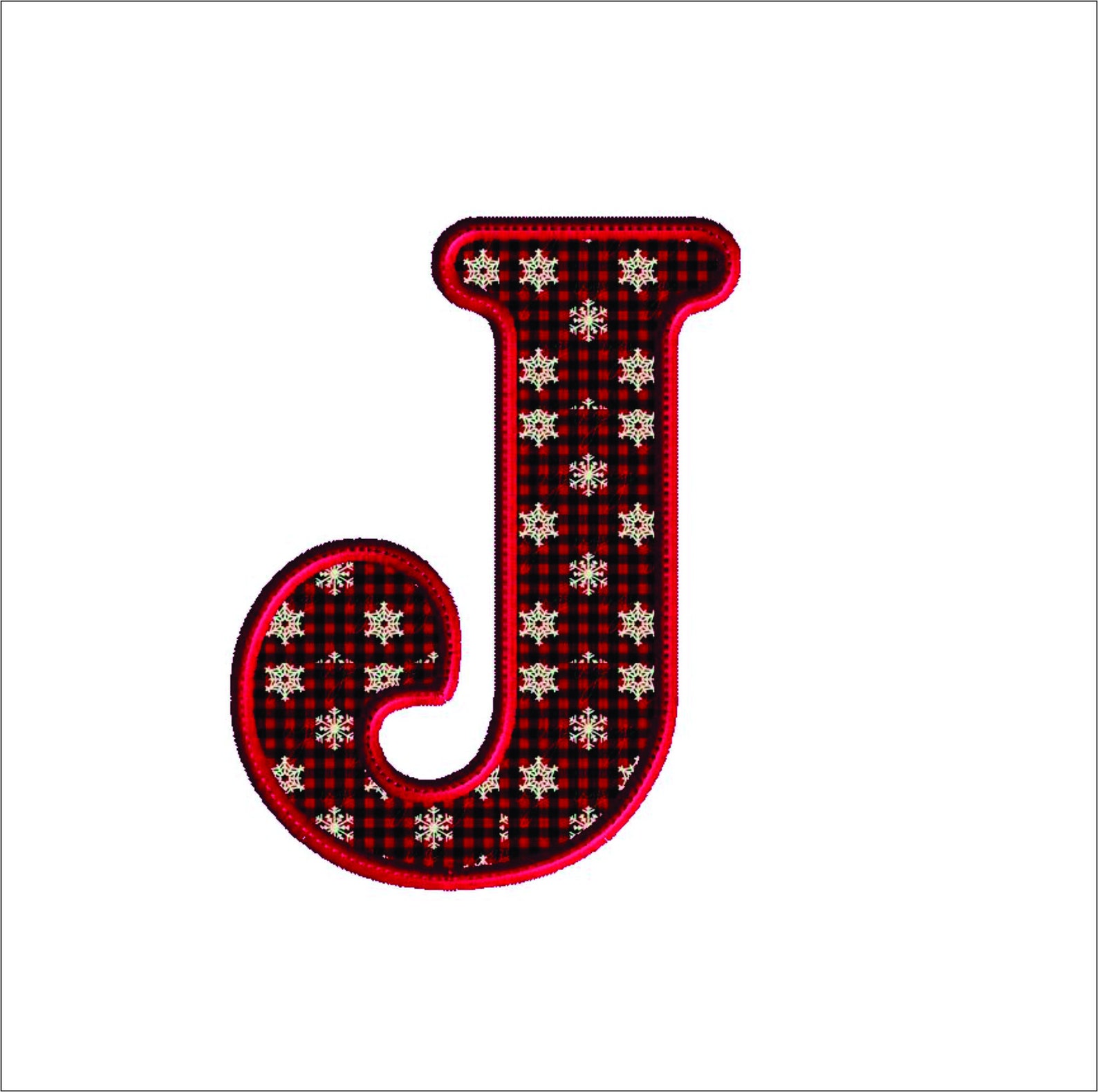 Letter J Monogram, Machine Embroidery Applique, 12 Sizes - Etsy