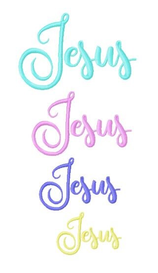 Jesus Embroidery Design Script Wordart Religious Christian | Etsy