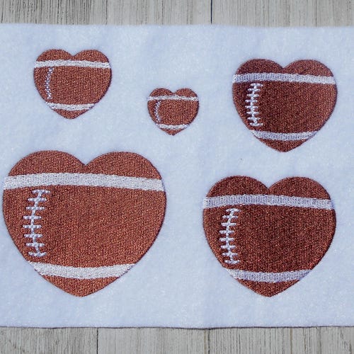 Football Mini Embroidery Design Filled Stitch 5 Sizes - Etsy