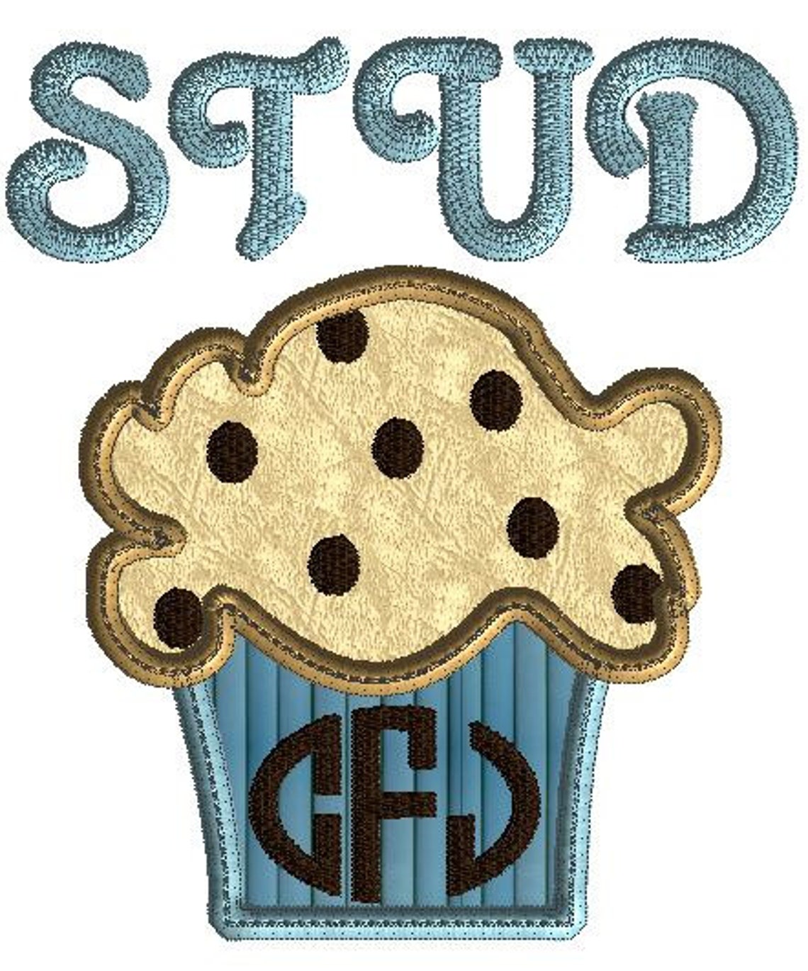 Embroidery Design Stud Muffin Applique Monogram Frame - Etsy