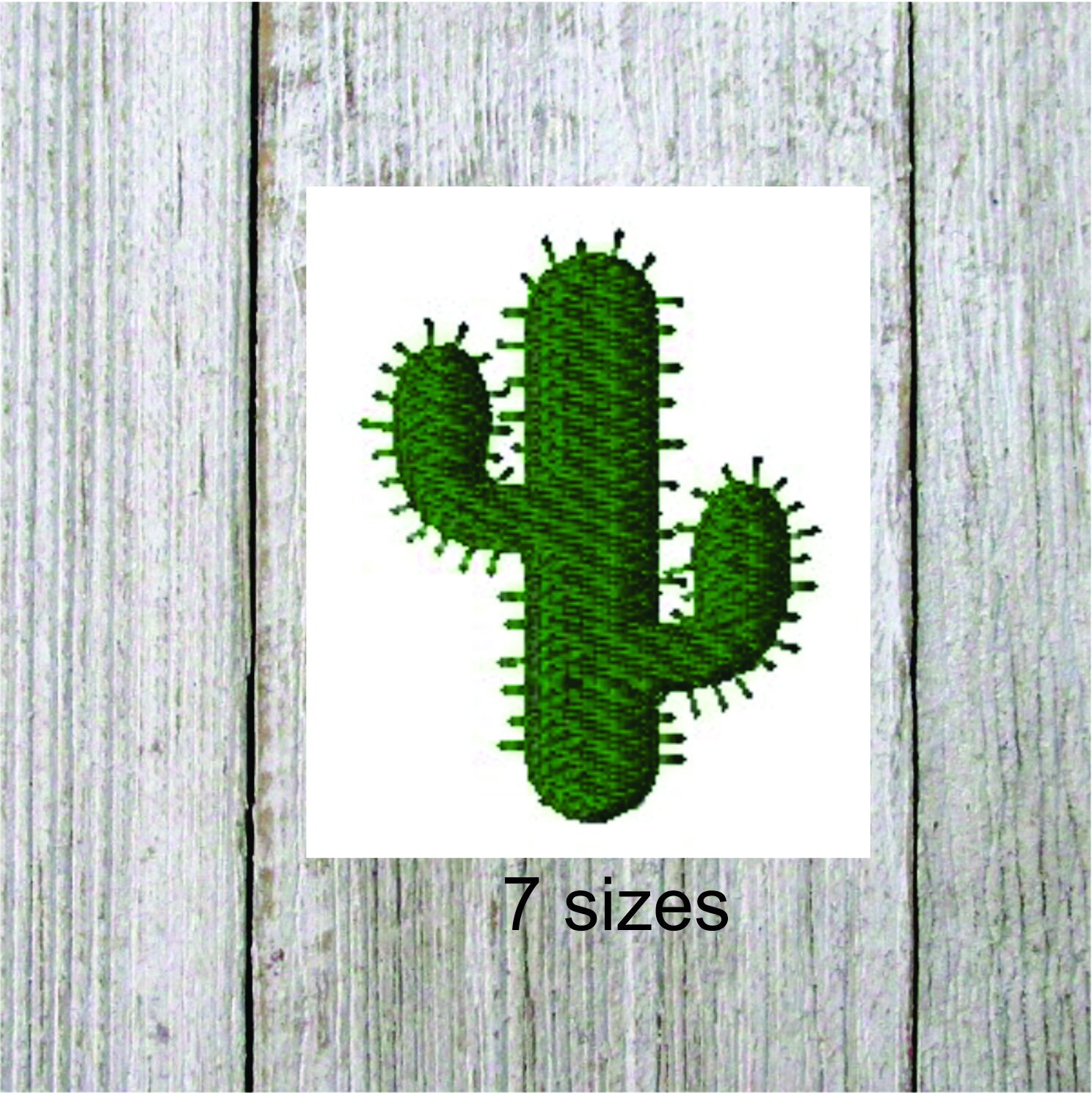 Cactus Embroidery Design Machine Embroidery 7 Sizes Filled | Etsy