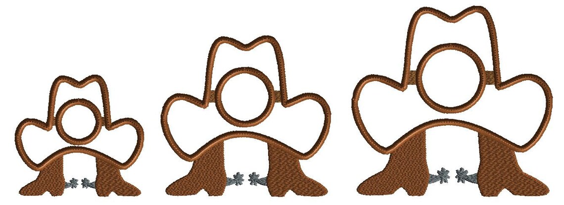 Embroidery Design Cowboy Monogram Frame Machine Embroidery - Etsy