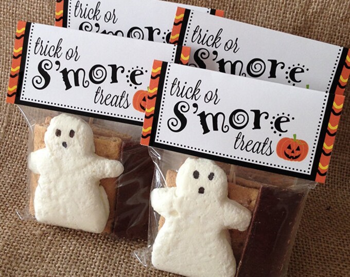 Halloween Smores Bag Topper, PRINTABLE, Ghost Smores, 2 Size Toppers ...