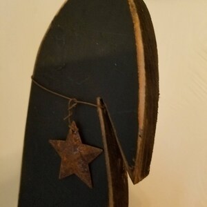 Wooden Crow on Dowel Rod and Base With Rusty Star - Etsy