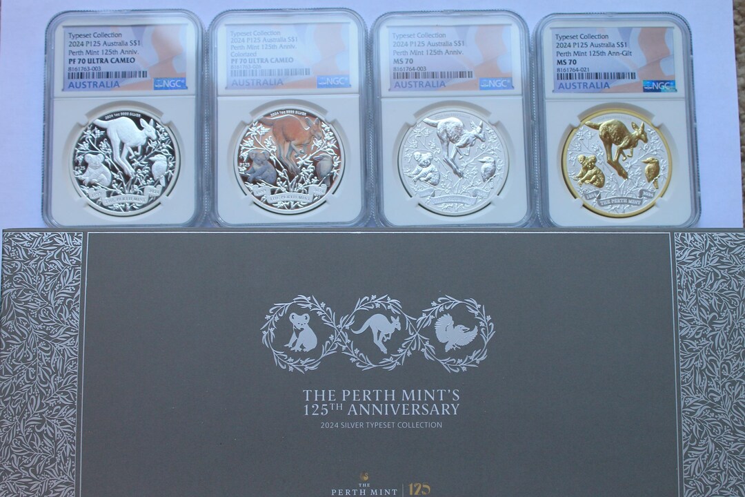 2024 P125 Australia Typeset Collection Perth Mint 125th Anniversary Set ...