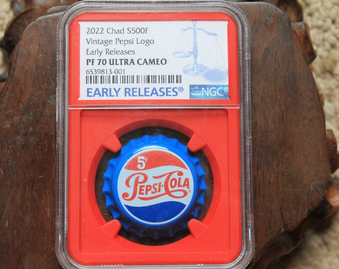 2022 Chad 6-gram Vintage Pepsi Bottle Silver Cap Early Releases PF70 ...