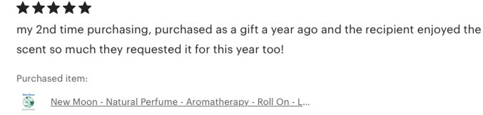 New Moon Natural Perfume Aromatherapy Roll on Lavender Mint Botanical ...