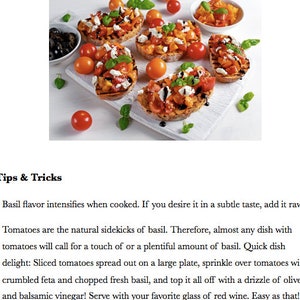 The Basil Book - E Book PDF - Instant Download - Digital Print ...