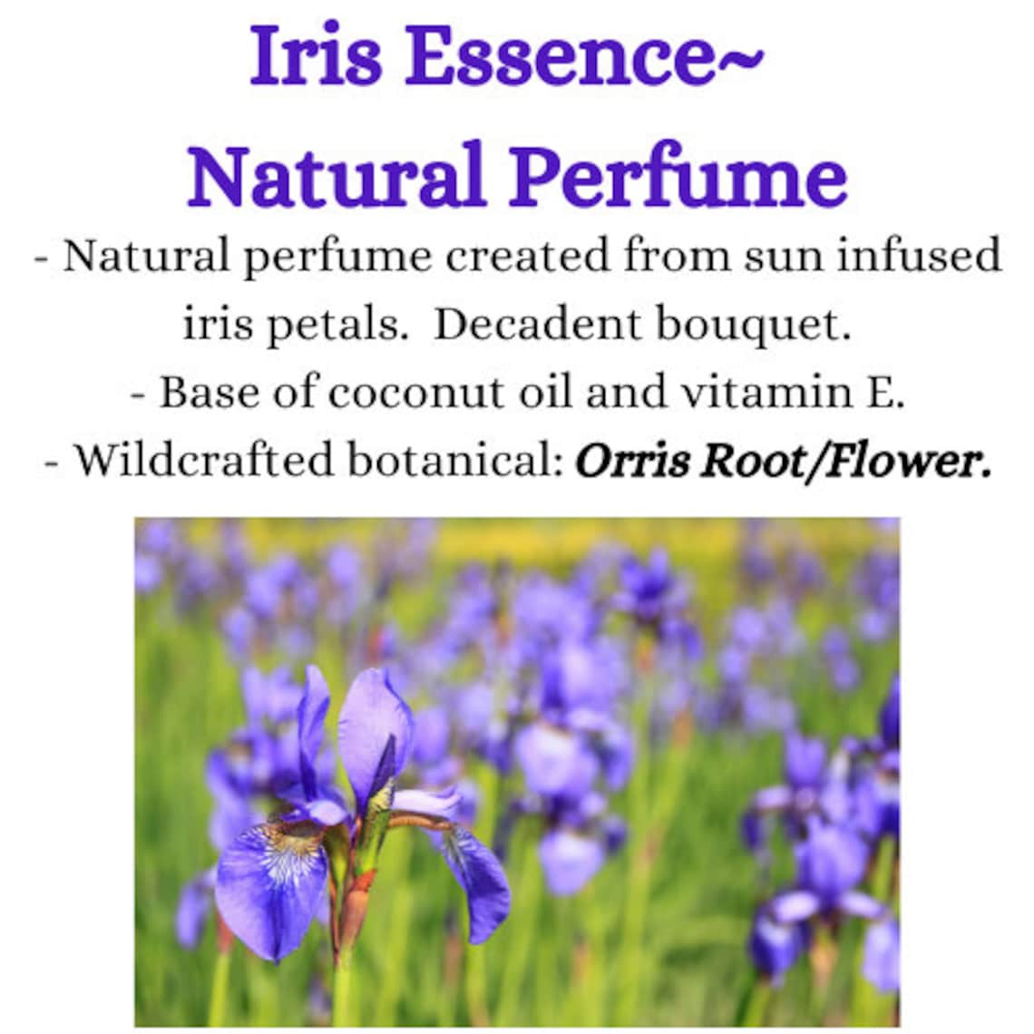 Iris Essence Natural Perfume Floral Oil 5 Ml Roll on Orris Root ...