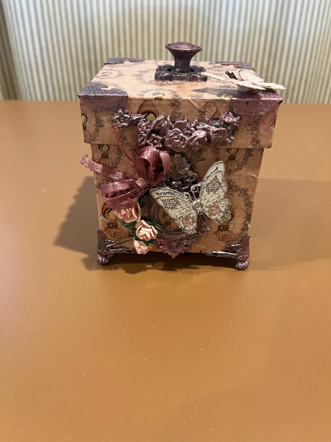 4 X4 Decorative Box, Decorative Paper Mache Gift Box - Etsy