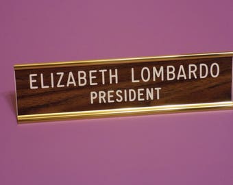 Custom desk sign | Etsy