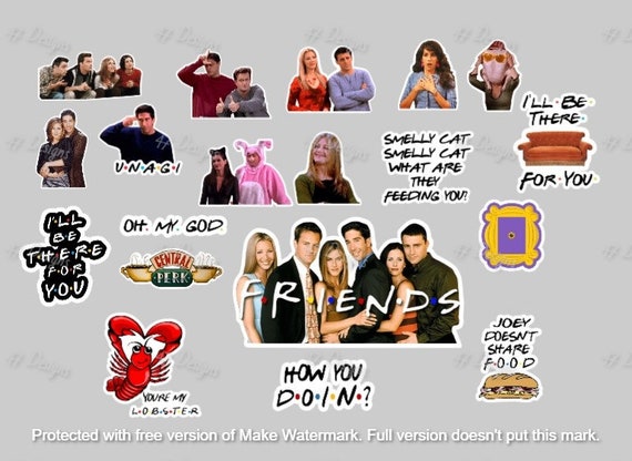 Friends Sticker Bundle PNG Files - Etsy