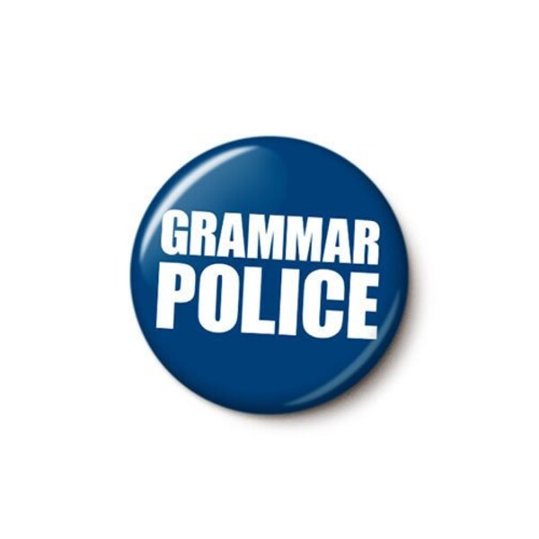 Grammar Police Badge - Etsy