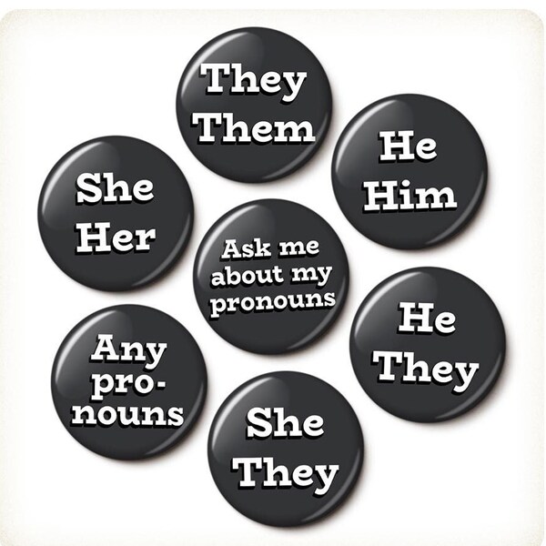 Pronoun Button Template - Etsy