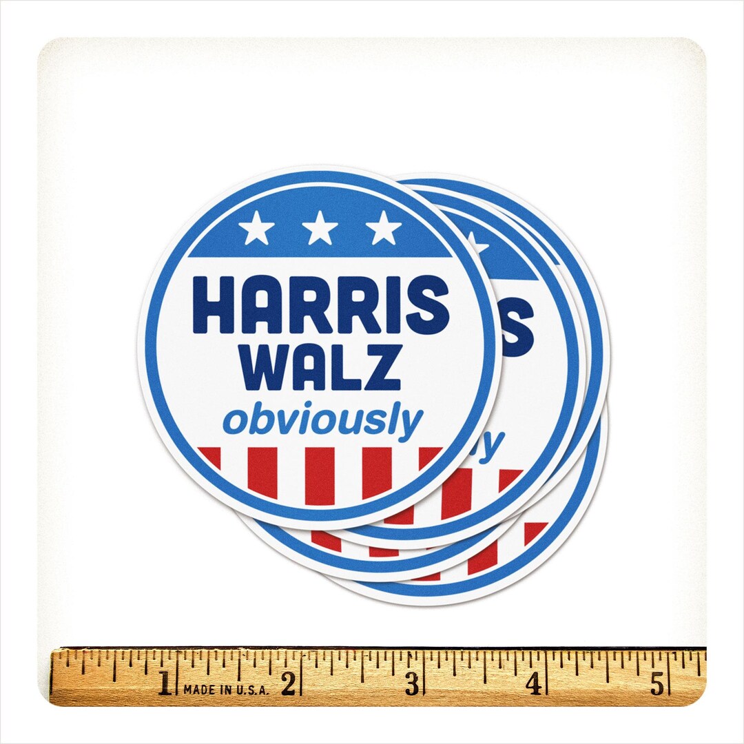 Harris Walz Obviously Sticker FREE SHIPPING 2024 Vote Kamala Harris ...