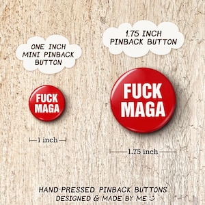 Fuck MAGA Pin Button - Anti-trump Resistance Protest Pinback Buttons - Etsy