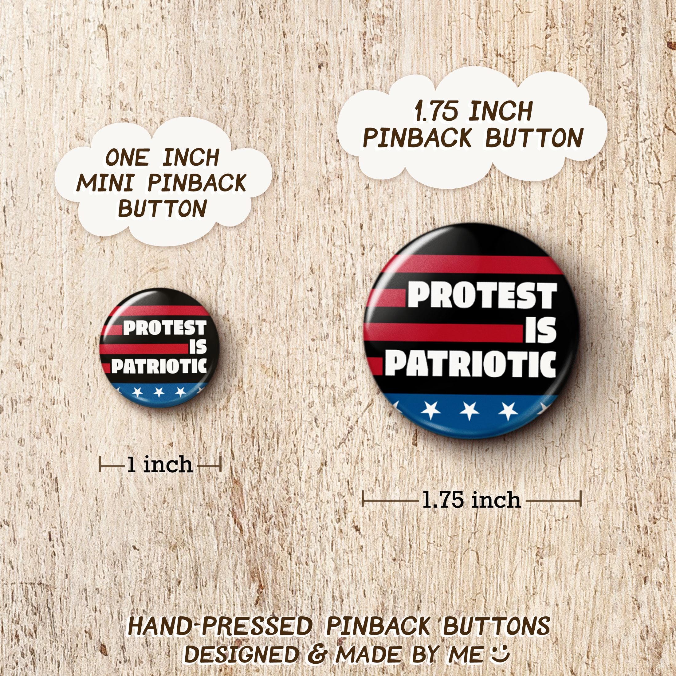 Protest is Patriotic Pin Button - Social Justice Anti-war Human Rights ...