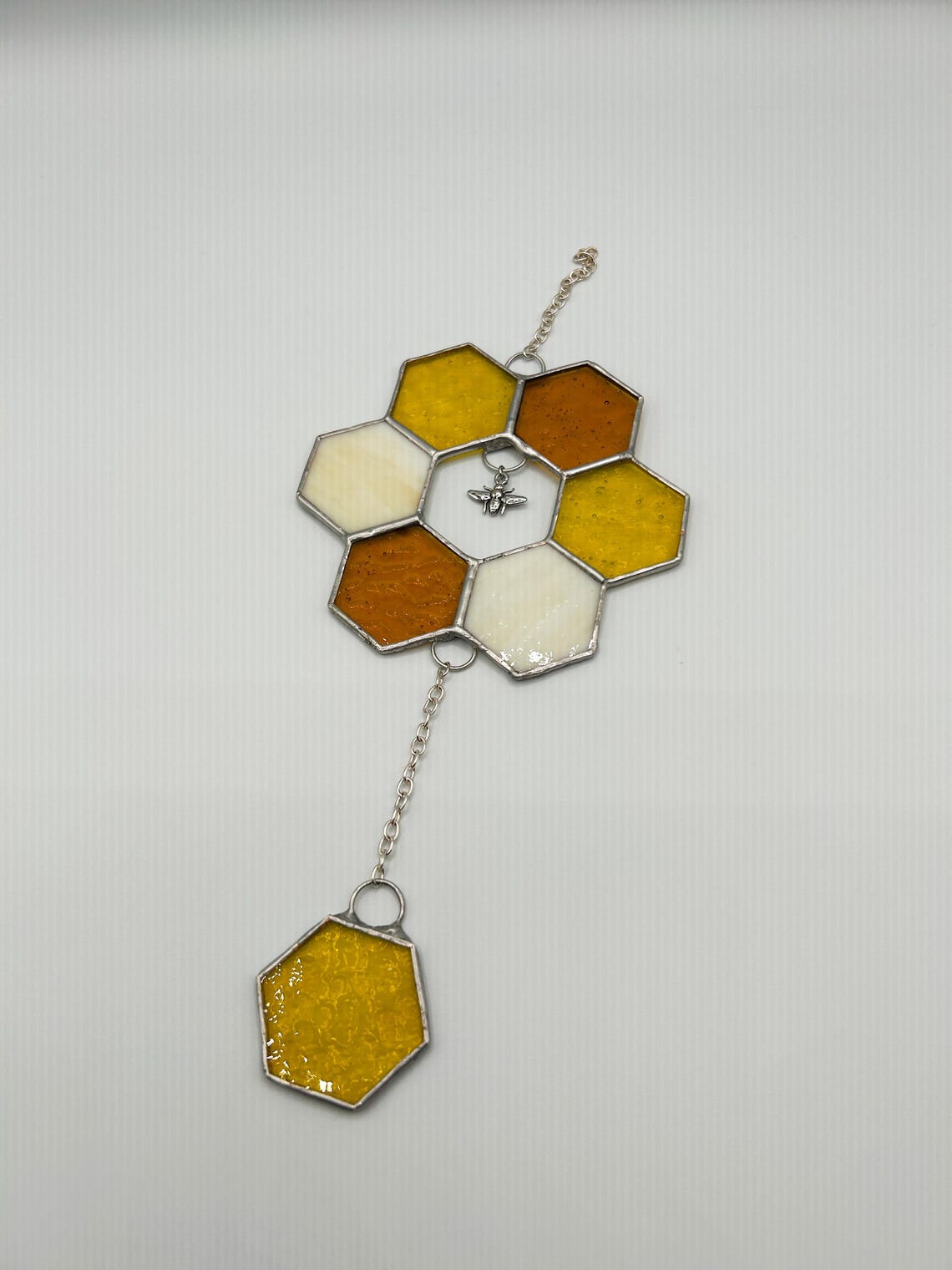 Handmade Honey Bee Stained Glass Art Piece - Etsy
