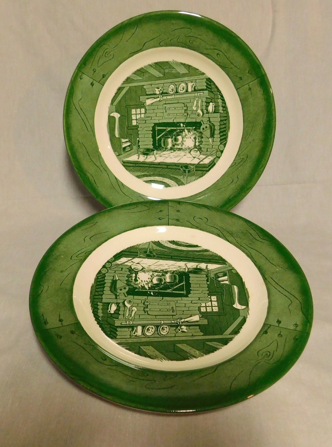 Royal USA COLONIAL HOMESTEAD Pair Dinner Plates 10" - Etsy