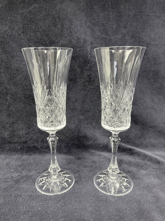 Galway Crystal PATRICIA Pair Champagne Flutes 8 3/4 | Etsy