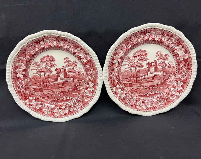 Vintage Spode Tower Pattern Dinner Plate in Pink Reddish With Newer ...