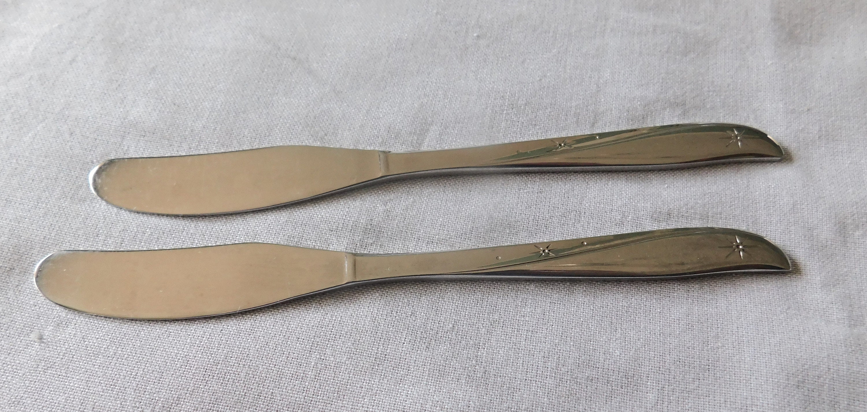 Oneida Stainless Twin Star Pair Butter Spreaders 6 3/8" - Etsy