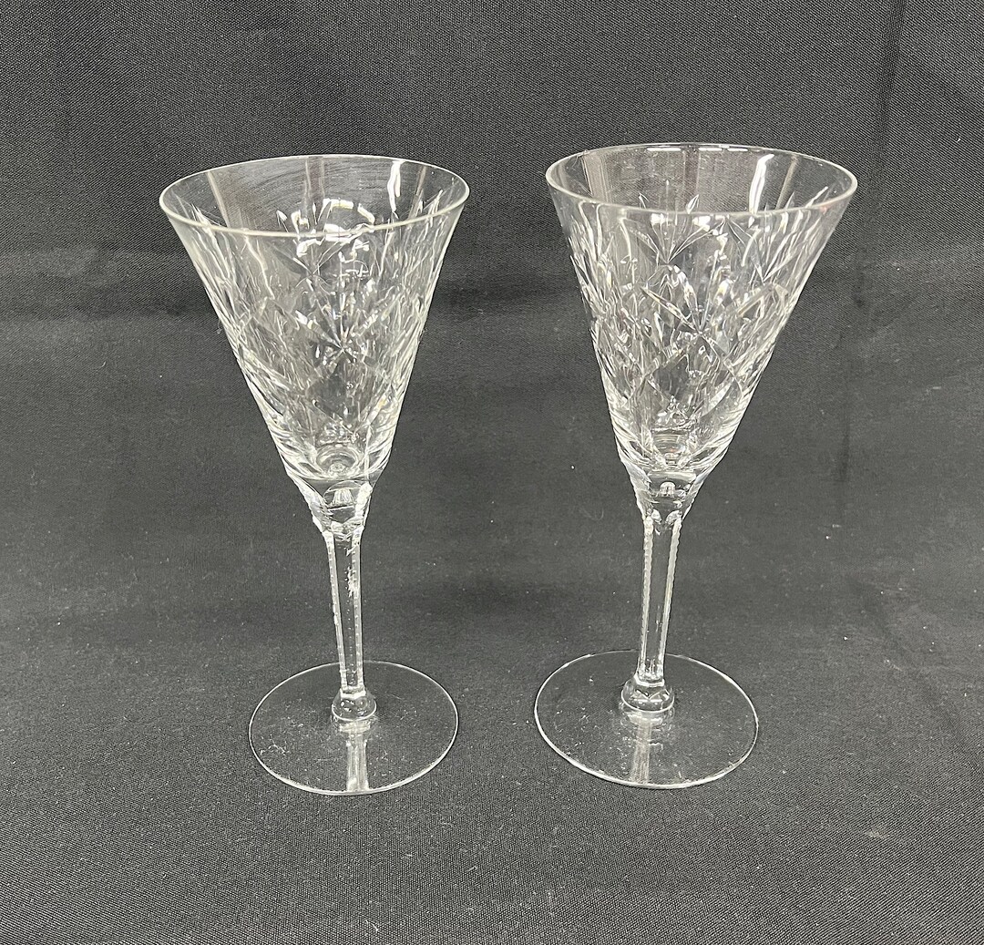Seneca Glass STRATFORD Pair Goblets 8 1/4" - Etsy