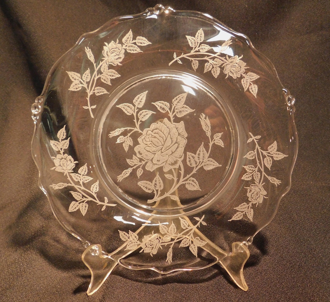 Heisey HEISEY ROSE Salad / Lunch Plate 8 1/2" - Etsy
