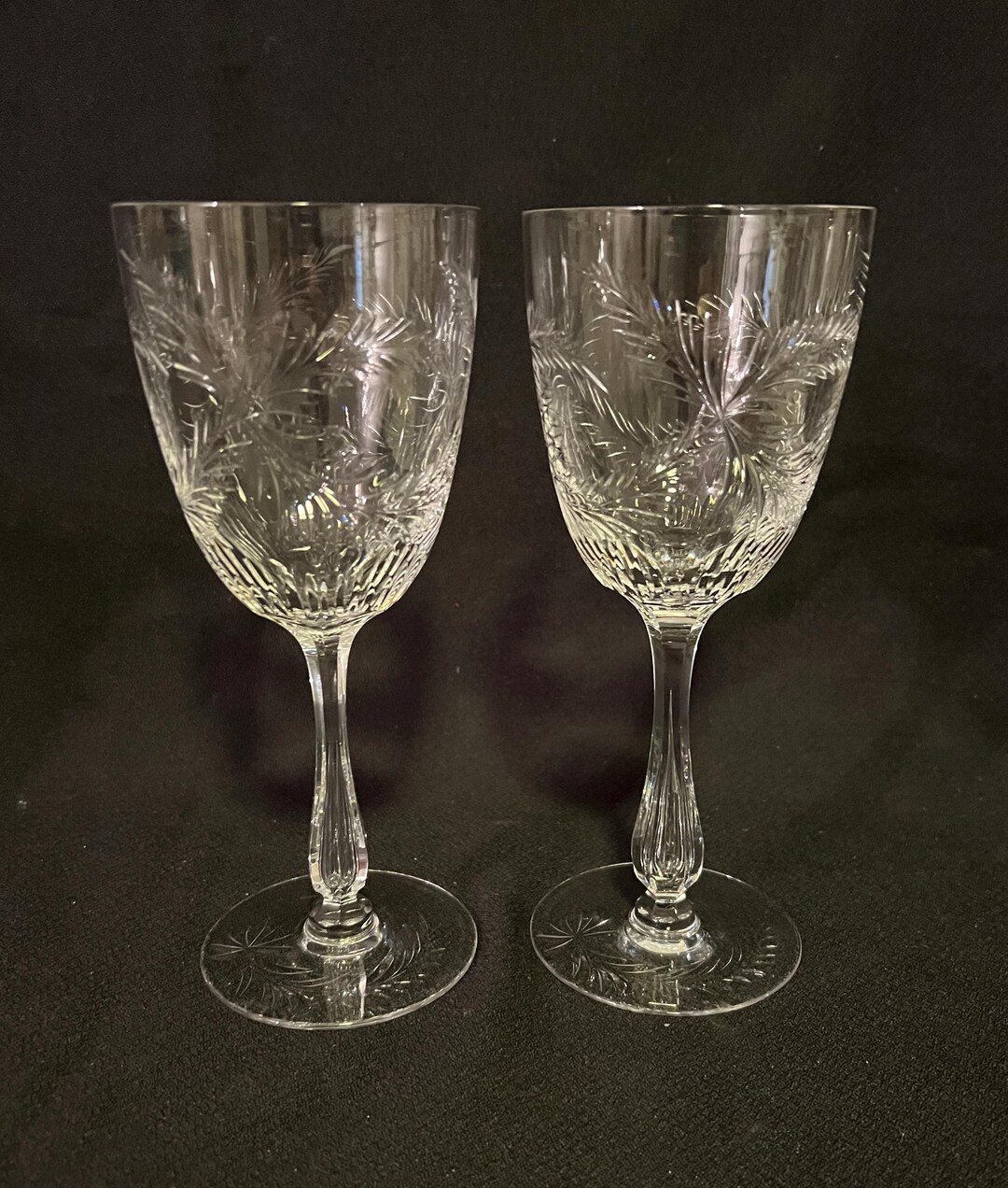 Tiffin Crystal ELEGANCE #17377 Pair Goblets, 7 3/8" - Etsy