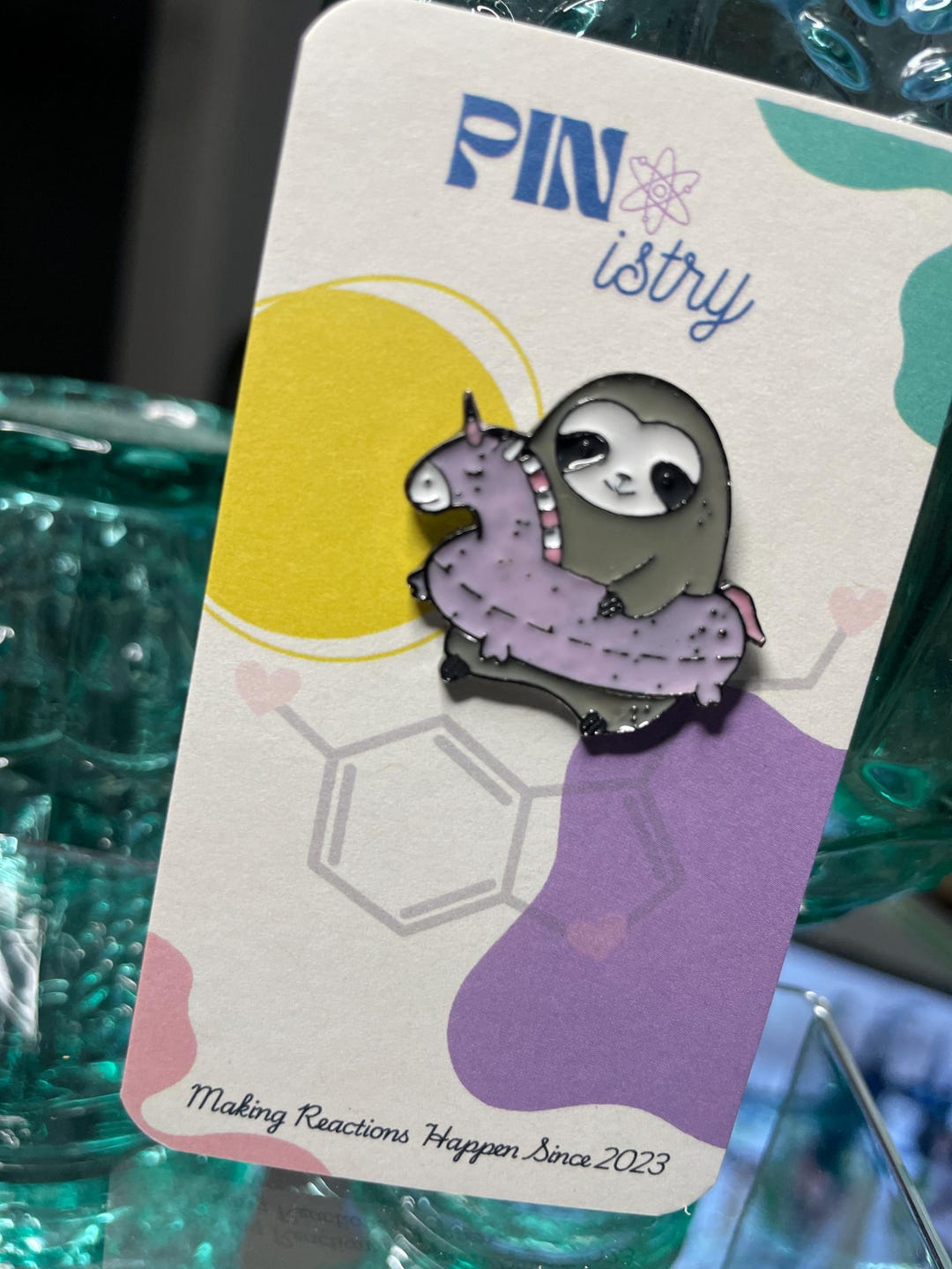 Sloth Pool Float Enamel Pin | Cute Lazy Summer Vibes | Kawaii ...