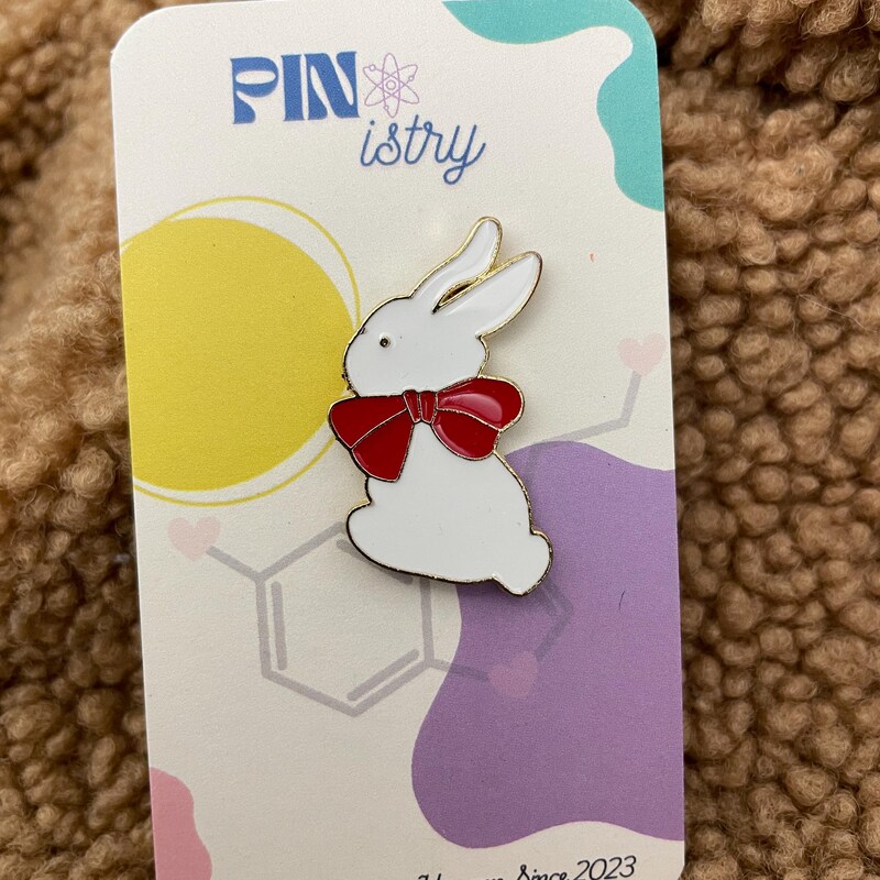 Bunny Rabbit Enamel Pins - Etsy