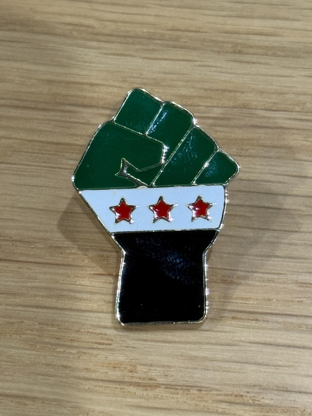 Syrian Support Fist Enamel Pin Muslim Gaza Memorial Backpack Lapel Pin ...