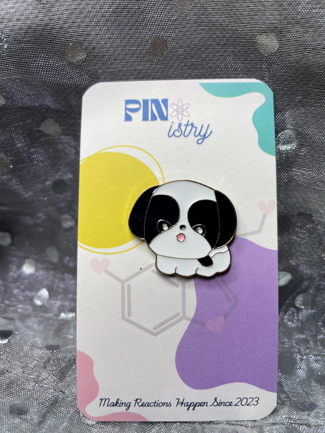 Kawaii Puppy Dog Enamel Pin Cute Black and White Dog Lover Pin Pet Gift ...