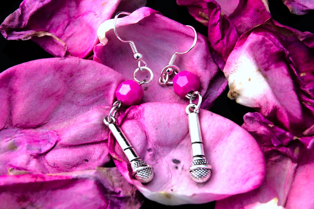 K-POP Color Microphone Inspired Earrings - Etsy