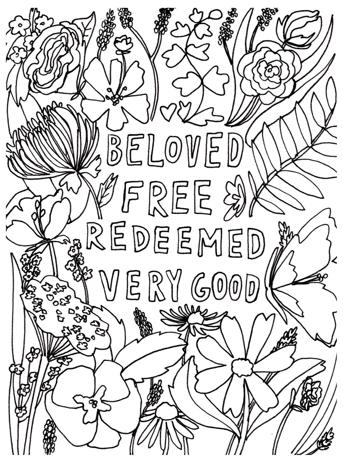 Floral Print Who God Says I Am | Beloved Free Redeemed Very Good ...
