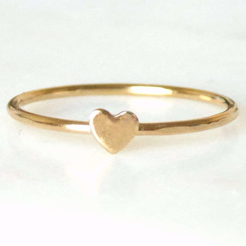 Dainty Heart Ring - Etsy