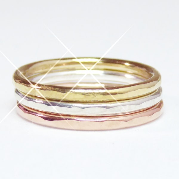 Mixed Metal Rings - Etsy