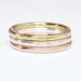 Mixed Metal Rings for Women 3 Metal Ring Set Hammered - Etsy