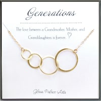 Three Generations Necklace Gifts for Grandma Mother Daughter Christmas ...