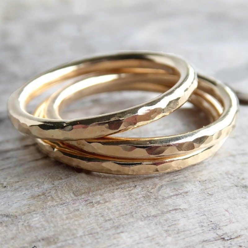 Hammered Gold Ring - Etsy
