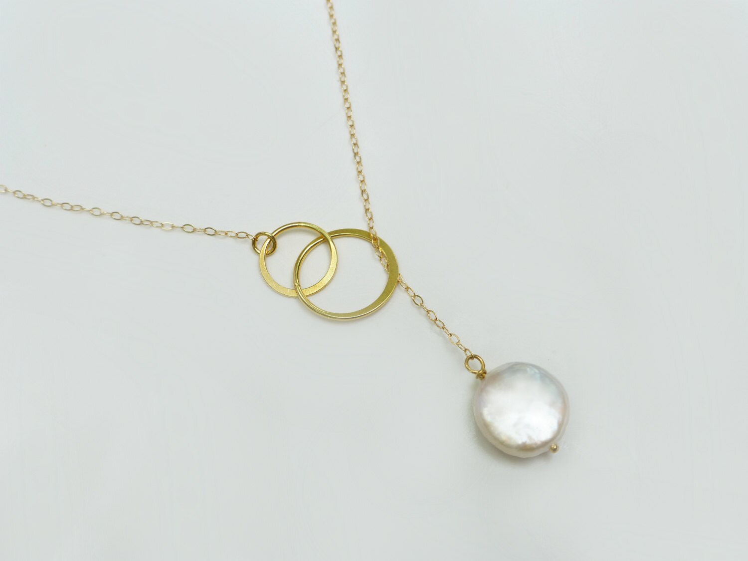 Freshwater Pearl Lariat Necklace Y Pearl Necklace Pendant Etsy