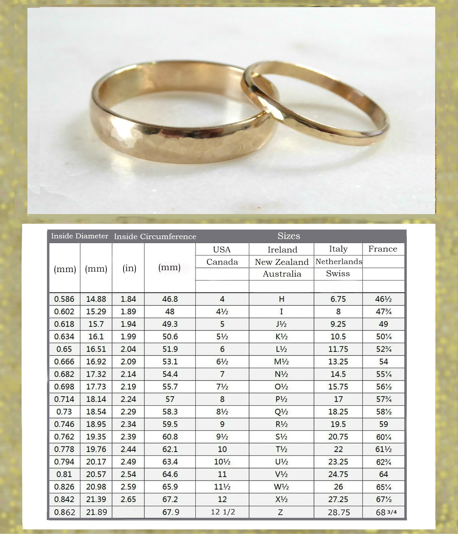 14k Gold Ring for Women Thick Hammered Gold Ring Band 14k - Etsy