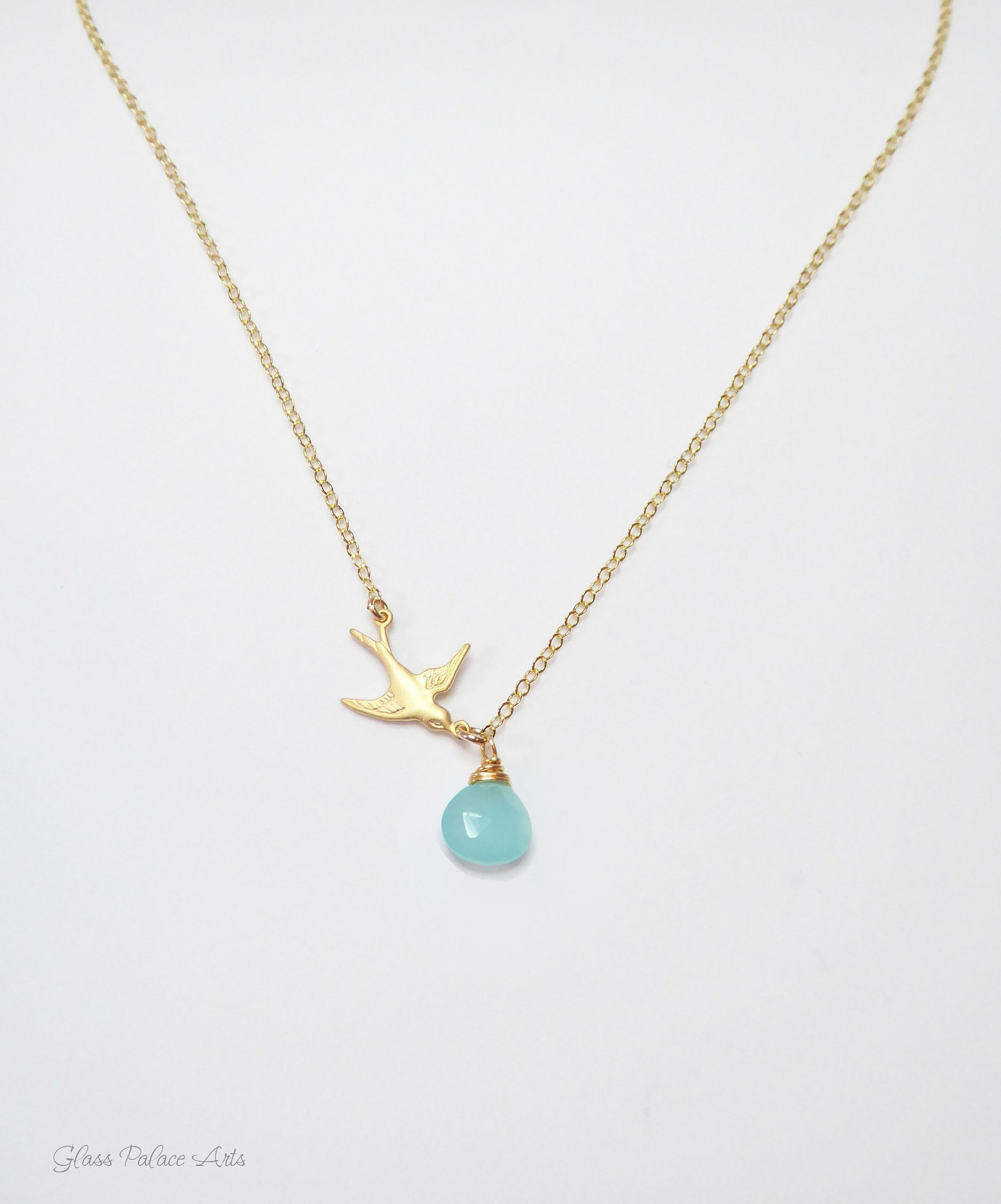 Bird Necklace for Women Small Flying Bird Charm Necklace - Etsy
