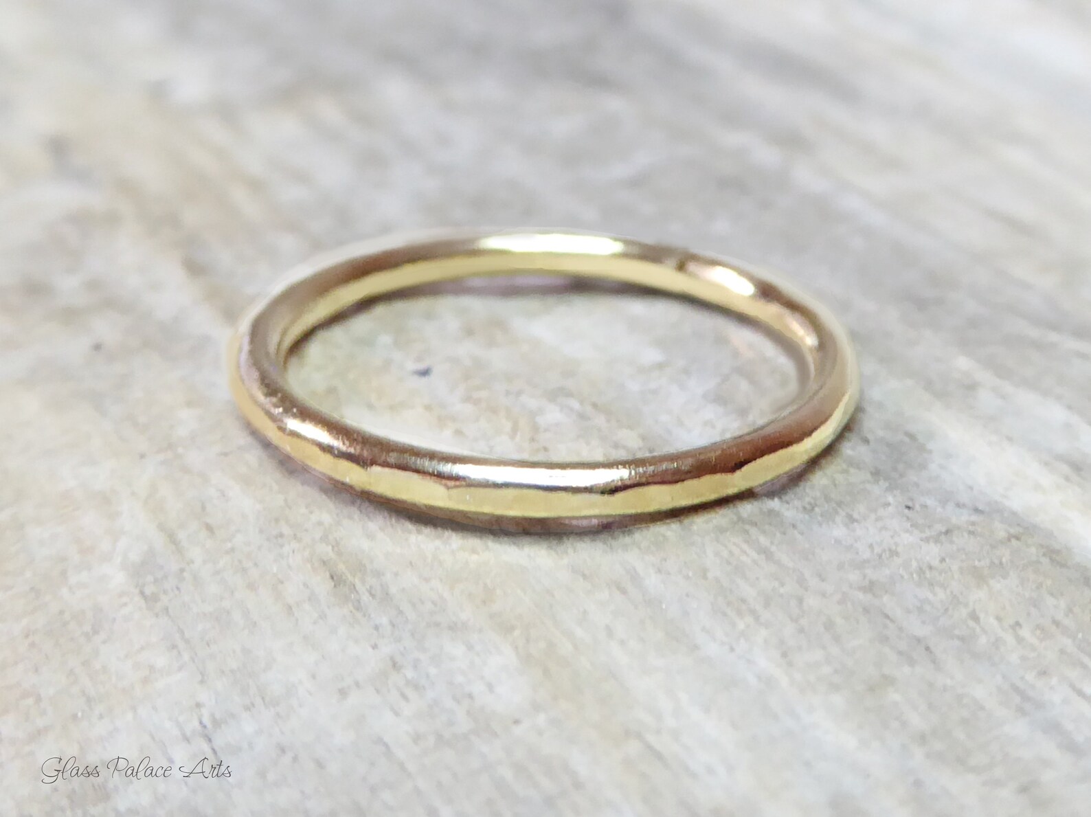 Mixed Metal Rings for Women 3 Metal Ring Set Hammered - Etsy