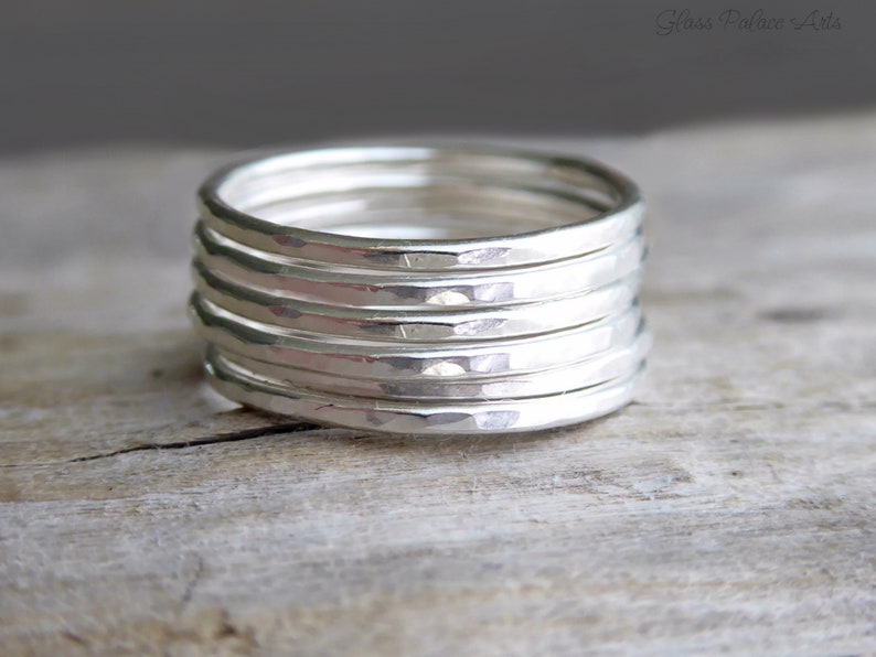 925 Sterling Silver Ring for Women Thin Silver Hammered Thumb - Etsy